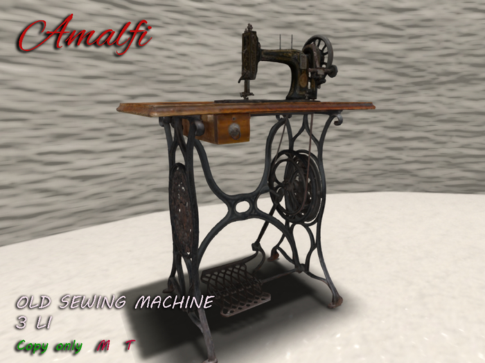 Second Life Marketplace - AMALFI HOTEL LOBBY - OLD SEWING MACHINE