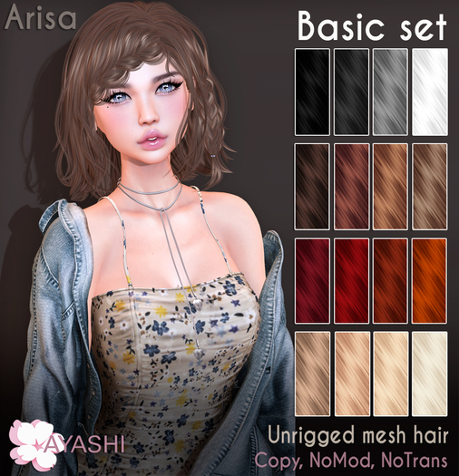 Second Life Marketplace - [^.^Ayashi^.^] Arisa hair-Basic set