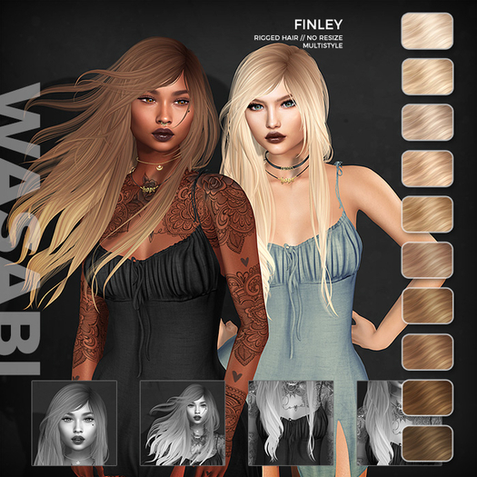 Second Life Marketplace - Wasabi // Finley Mesh Hair - Blonds