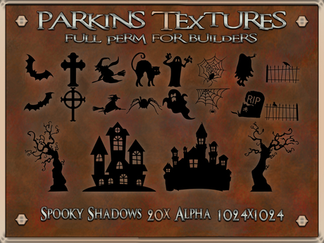 Second Life Marketplace - Parkins Textures - Spooky Shadows Set - 20x ...