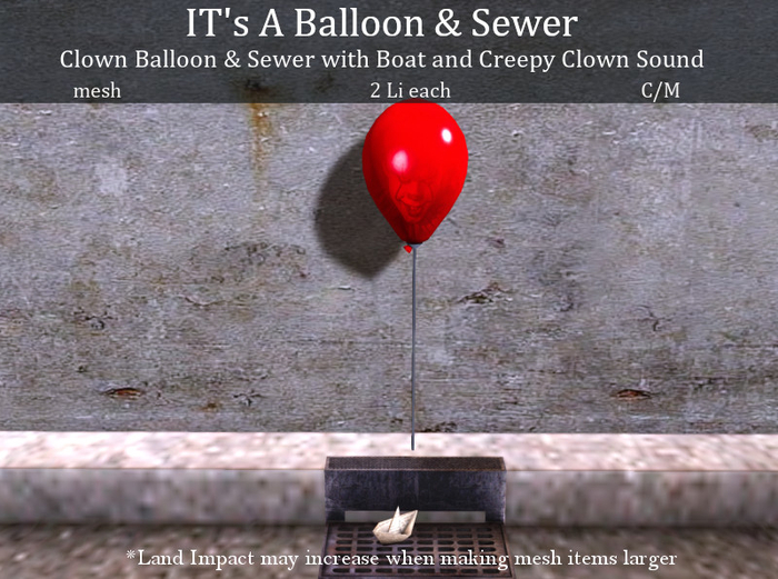 Second Life Marketplace - LOVE - IT'S A BALLOON & SEWER DECOR