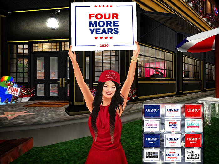 Second Life Marketplace - Free MAGA Rally Sign w/HUD 2020