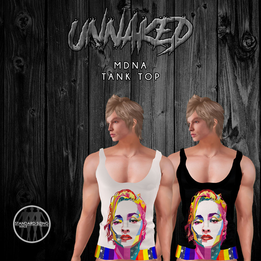 Second Life Marketplace - UNNAKED / TANKTOP / STANDARD SIZING / MADONNA ...