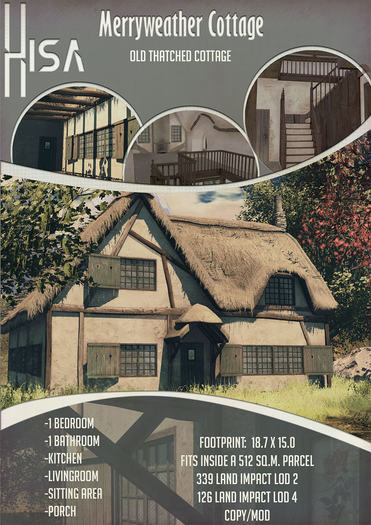 Second Life Marketplace - -Hisa- Merryweather Cottage