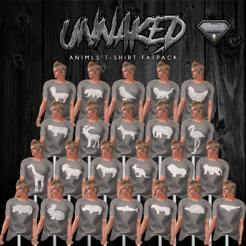 Second Life Marketplace - UNNAKED / T-SHIRT / AESTHETIC / ANIMALS FULLPACK