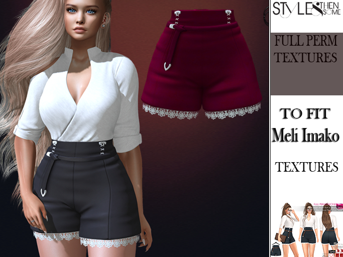 Second Life Marketplace - STYLES - MI Shorts - Texture FULL PERM v3