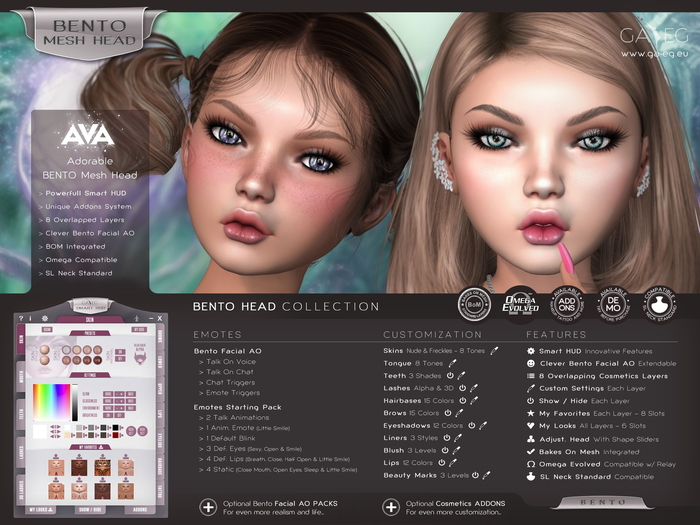 Second Life Marketplace - DISCOUNTED !!! [GA.EG] Ava 2.2 Bento Mesh ...