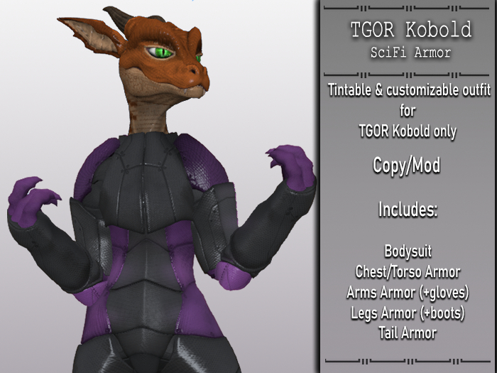 Second Life Marketplace - [Topsicat] TGOR Kobold - SciFi Armor