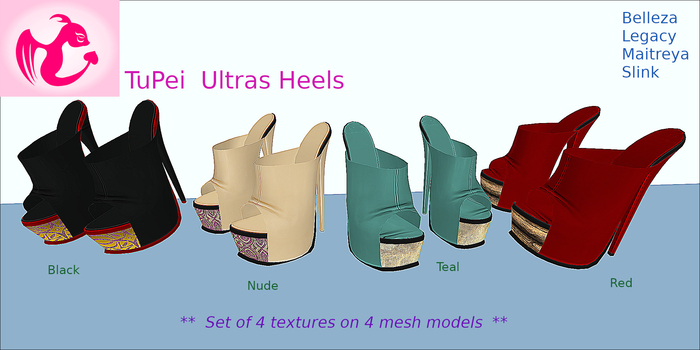 Second Life Marketplace - TuPei-Ultras-Shoes-setof4--Belleza