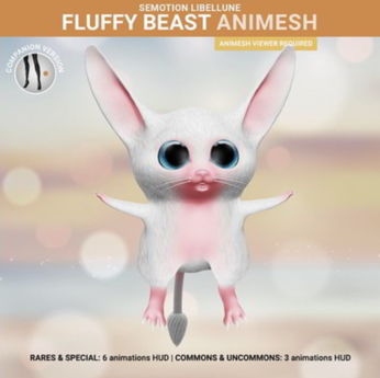 Second Life Marketplace - SEmotion Libellune Fluffy Beast Animesh #1 ...