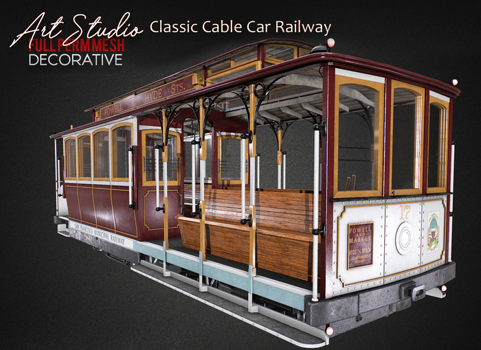 Second Life Marketplace - Art Studio.FULL PERM \\ Classic Cable Car Railway