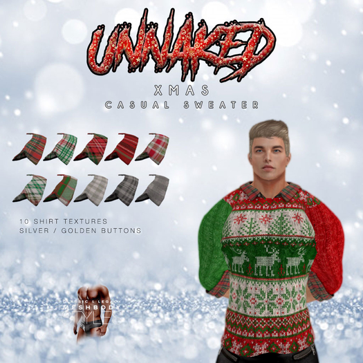 Second Life Marketplace - UNNAKED / CASUAL SWEATER / LEGACY / XMAS