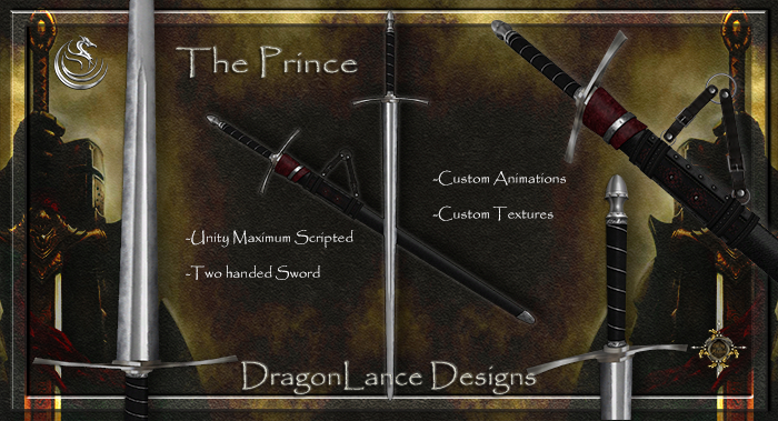 Second Life Marketplace - UM "THE PRINCE" 2-H LONGSWORD