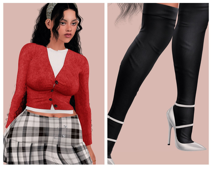 Second Life Marketplace - .: vive nine :. The Hills Cardigan - Red