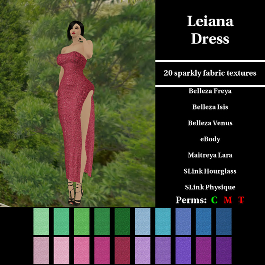 Second Life Marketplace - CDKC.10013144 - Leiana dress - sparkle