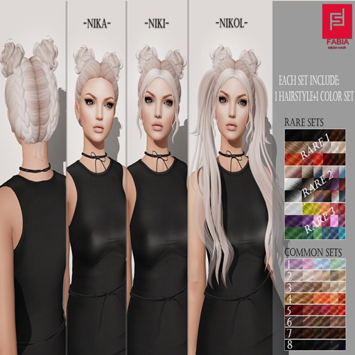 Second Life Marketplace Fabia Mesh Hair Blond Set 3