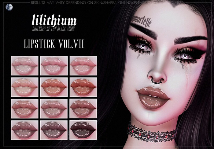 Second Life Marketplace Lilithium Lipstick Vol Vii