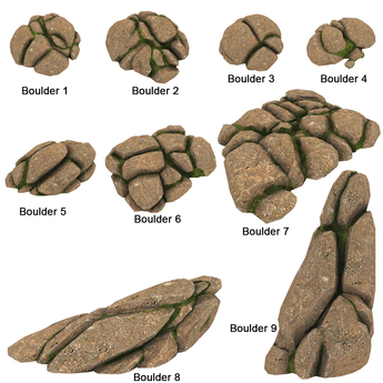 Second Life Marketplace - Konoha - Black-Forest Boulders vcp.006