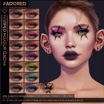 Second Life Marketplace - #ADORED - warped shadow - black/pink #5 [genus]