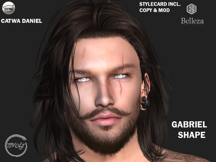 Second Life Marketplace - -Tivoli inc - Gabriel shape catwa daniel head ...