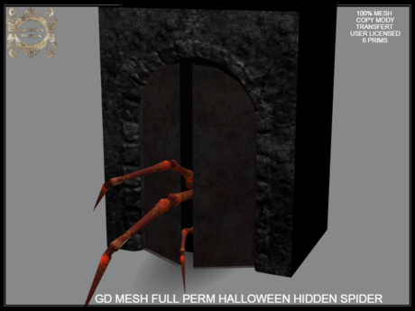 Second Life Marketplace - GD MESH FULL PERM HALLOWEEN HIDDEN SPIDER