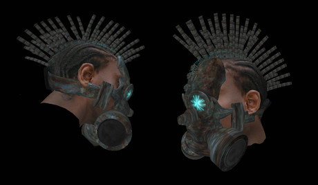 Second Life Marketplace - Grim Bros. Skullraiser headgear llight blue ...