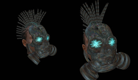 Second Life Marketplace - Grim Bros. Skullraiser headgear llight blue ...