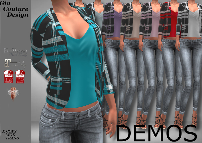 Second Life Marketplace - "GCD" Carla Shirts DEMOS
