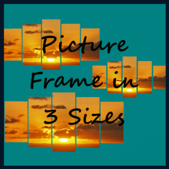 Second Life Marketplace - Picture Frame Sunset 3 Sizes V8, Copy