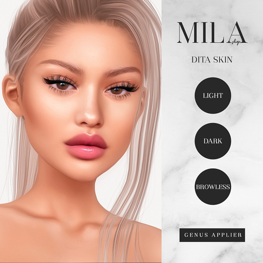 Second Life Marketplace Mila Dita Skin [tan] Genus