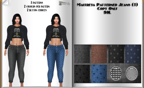 Second Life Marketplace - Maitreya Patterned Jeans (1)