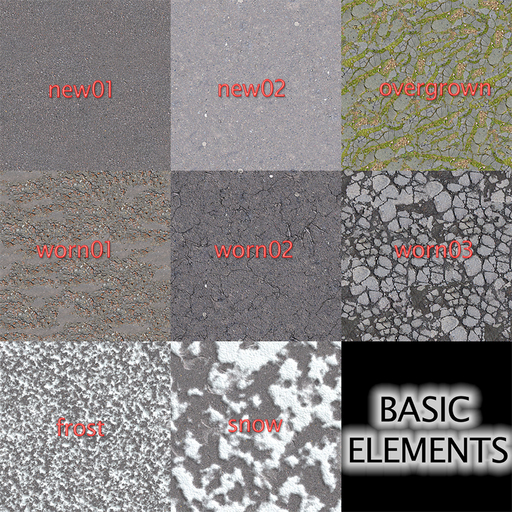 Second Life Marketplace - 8 Asphalt Textures From Basic Elements - Full ...