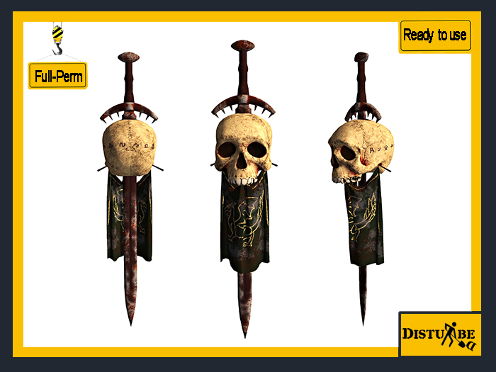 Second Life Marketplace - ::DisturbeD:: Medieval Sword Through Skull ...