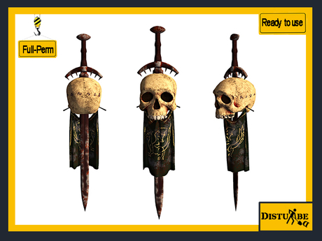 Second Life Marketplace - ::DisturbeD:: Medieval Sword Through Skull ...