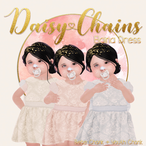 Second Life Marketplace - { Daisy Chains } Elaina Dress - Sky (Unpack Me)