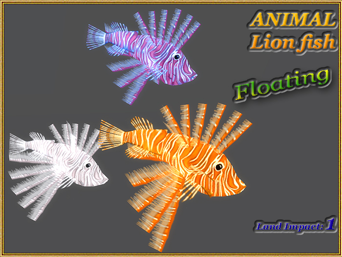 Second Life Marketplace - ANIMAL - Lion fish (1 LI) (Full perm)