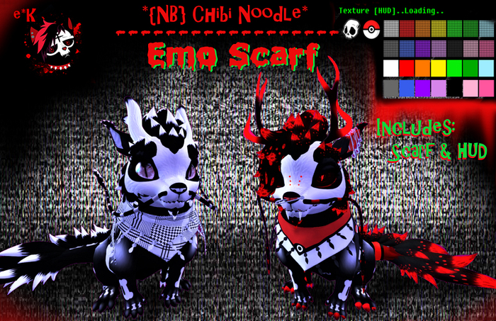 Second Life Marketplace - e*K Emo Scarf - [{NB} Chibi Noodle]
