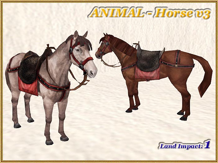 Second Life Marketplace - ANIMAL - Horse v3 (1 LI) (Full perm)