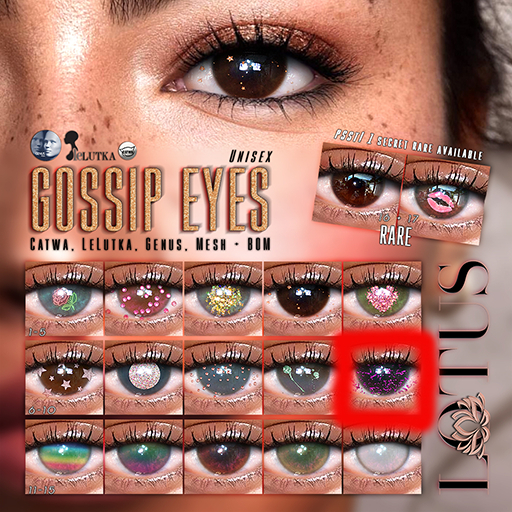 Second Life Marketplace - LOTUS. Gossip Eyes 10 BOX