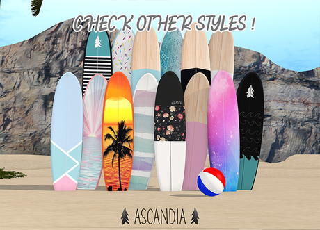 Second Life Marketplace - Ascandia // Surfboard Triangles & Sprinkles