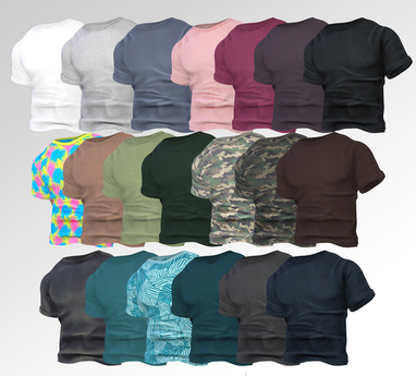 Second Life Marketplace - DEMO [ALEYNACOX] - MEN'S CASUAL ROUND NECK T ...