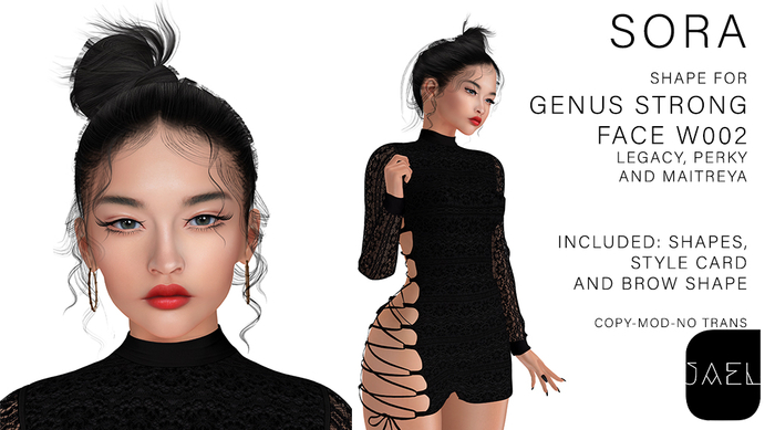 Second Life Marketplace - Sora Shape for Genus - Strong Face W002