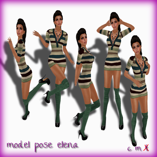 Second Life Marketplace - NEW! PURPLE POSE ELENA - Static Pose Model ...