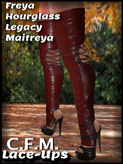 Second Life Marketplace - .::CFM::. Lace-Up Boots - Russet