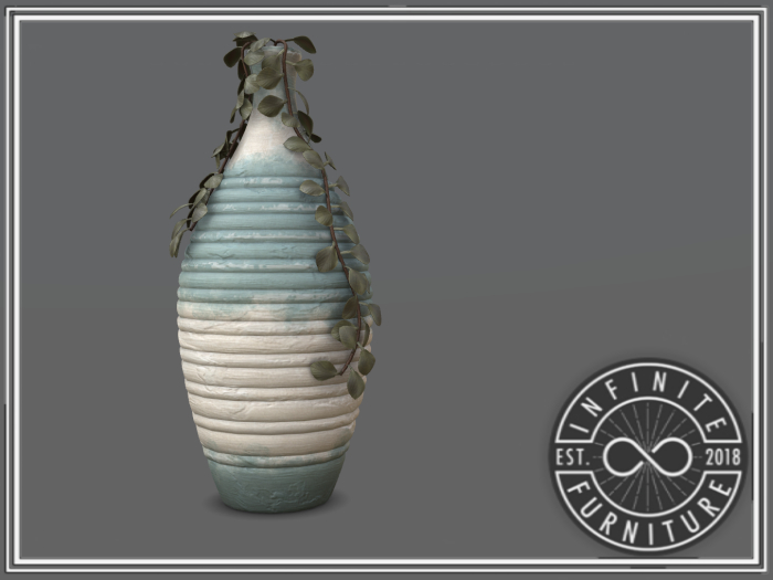 Second Life Marketplace - Infinite - Angelica Vines Vase (Blue)