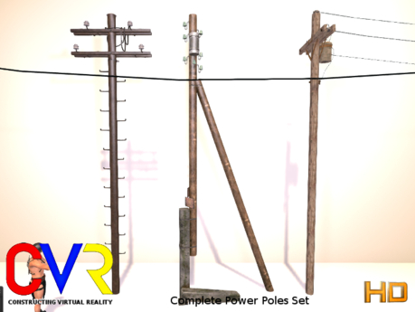 Second Life Marketplace - Complete Power Poles Set Box