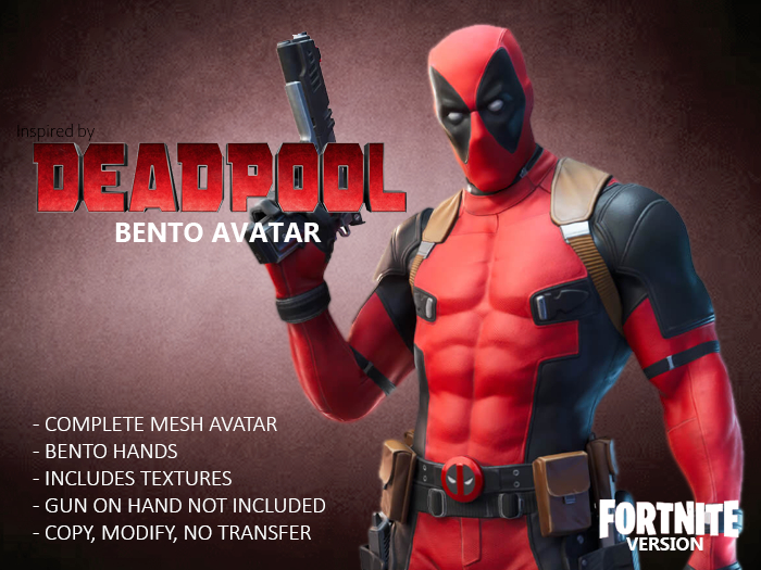 Second Life Marketplace - Deadpool Fortnite Bento Avatar