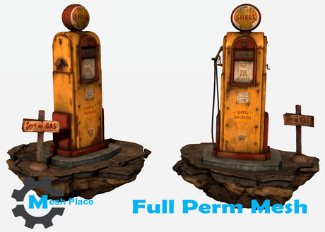 Second Life Marketplace - Mesh Place - Retro Gas Pump (add to unpack)