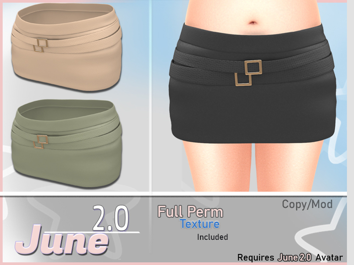 Second Life Marketplace - June 2.0 - Mini_Skirt x3 (Leather)