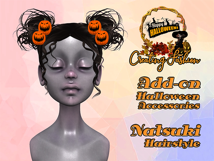 Second Life Marketplace - ::CF:: Natsuki Hairstyle - add-on Halloween ...